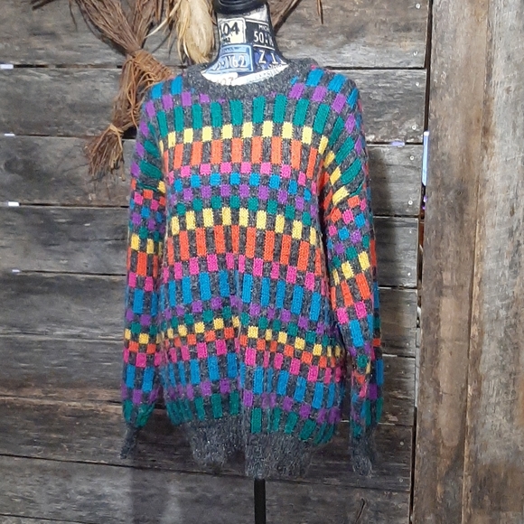 Vintage | Sweaters | Vintage Messages Oversized Sweater | Poshmark